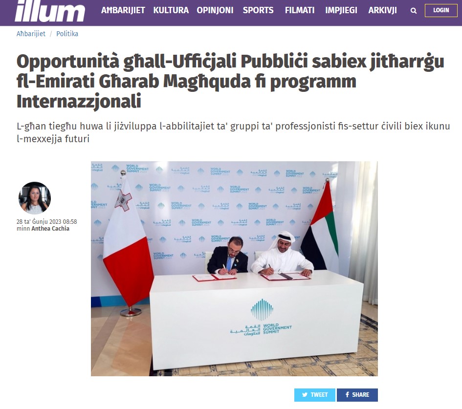 The Maltese civil service is going to be trained.... in Desert Prison ...