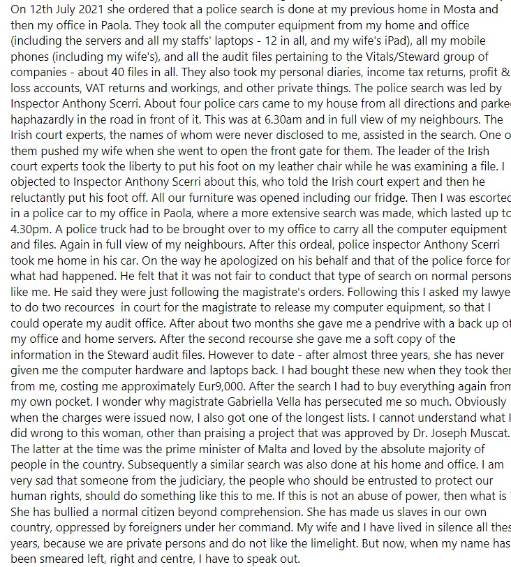 Auditor Chris Spiteri who audited one of Malta's biggest frauds says he ...