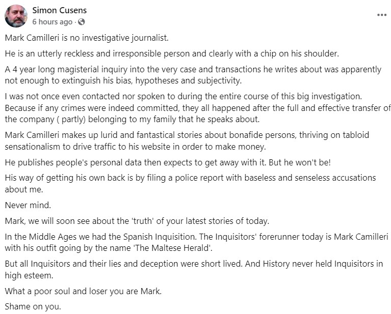 Grand Master of Whatever Simon Cusens didn't know that his company sale ...