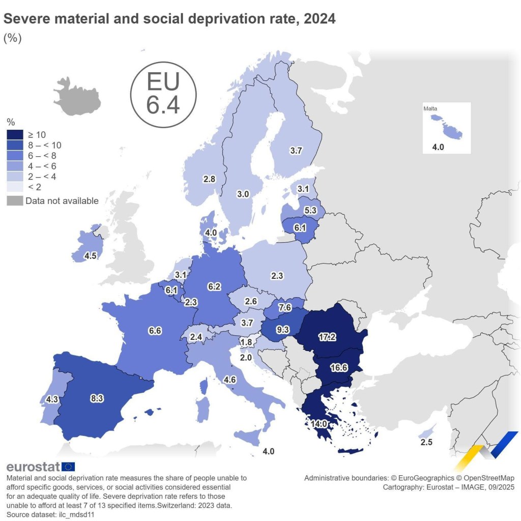 Malta records lowest ever severe material deprivation rate in 2024 ...
