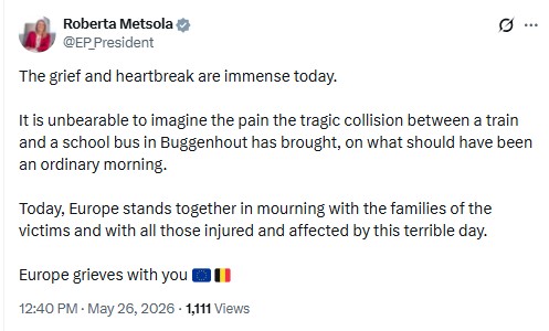 Four dead after train crashes into school minibus in Belgium - The ...